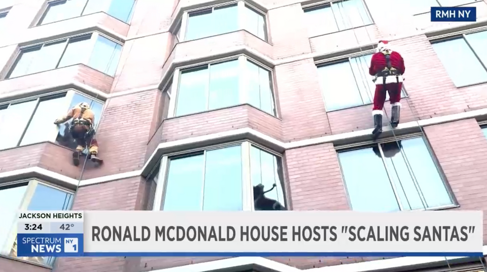 ABC7 Highlights Repelling Santas at Ronald McDonald House New York – RMHNY
